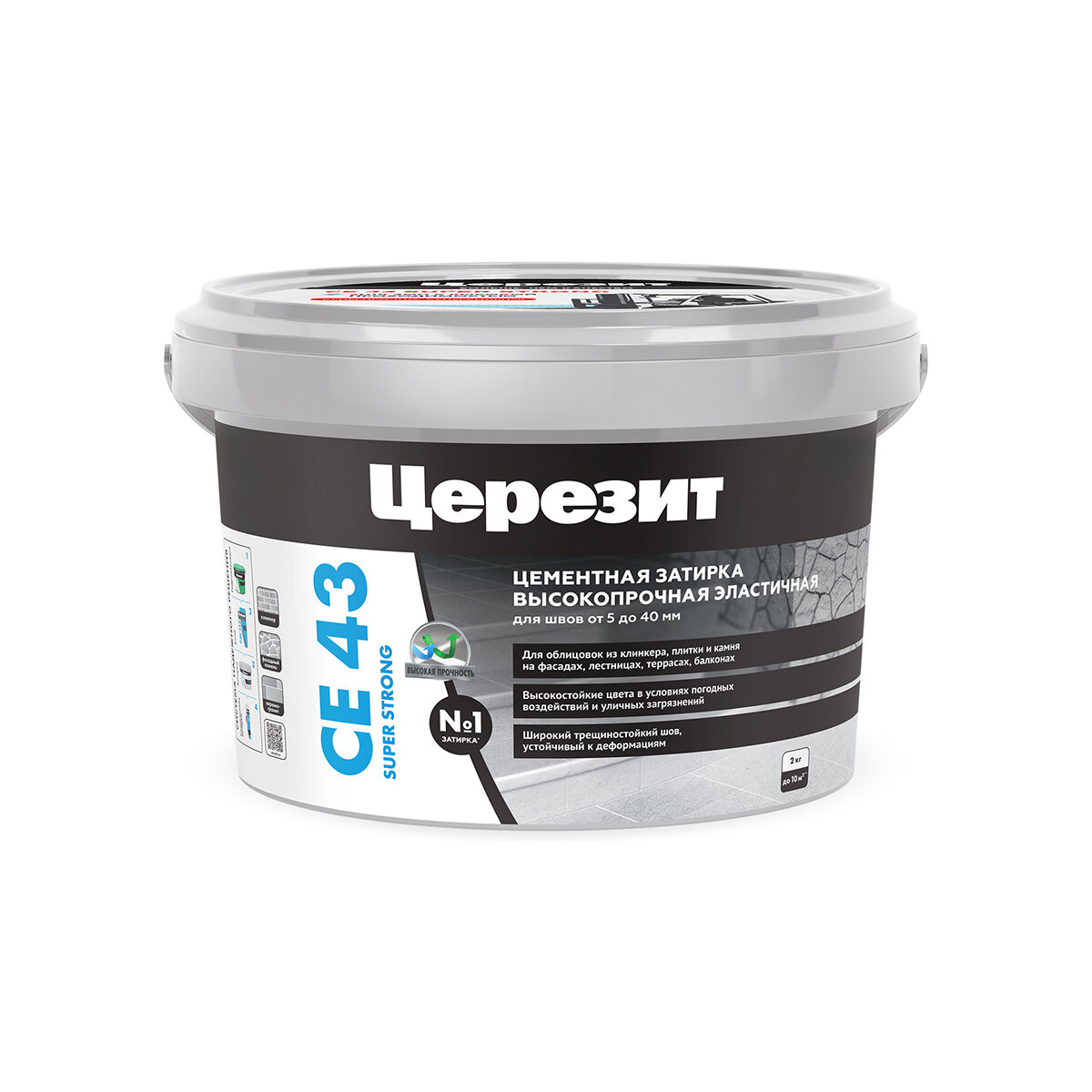 Затирка Ceresit се 43, цементная, №07, серая, 2 кг