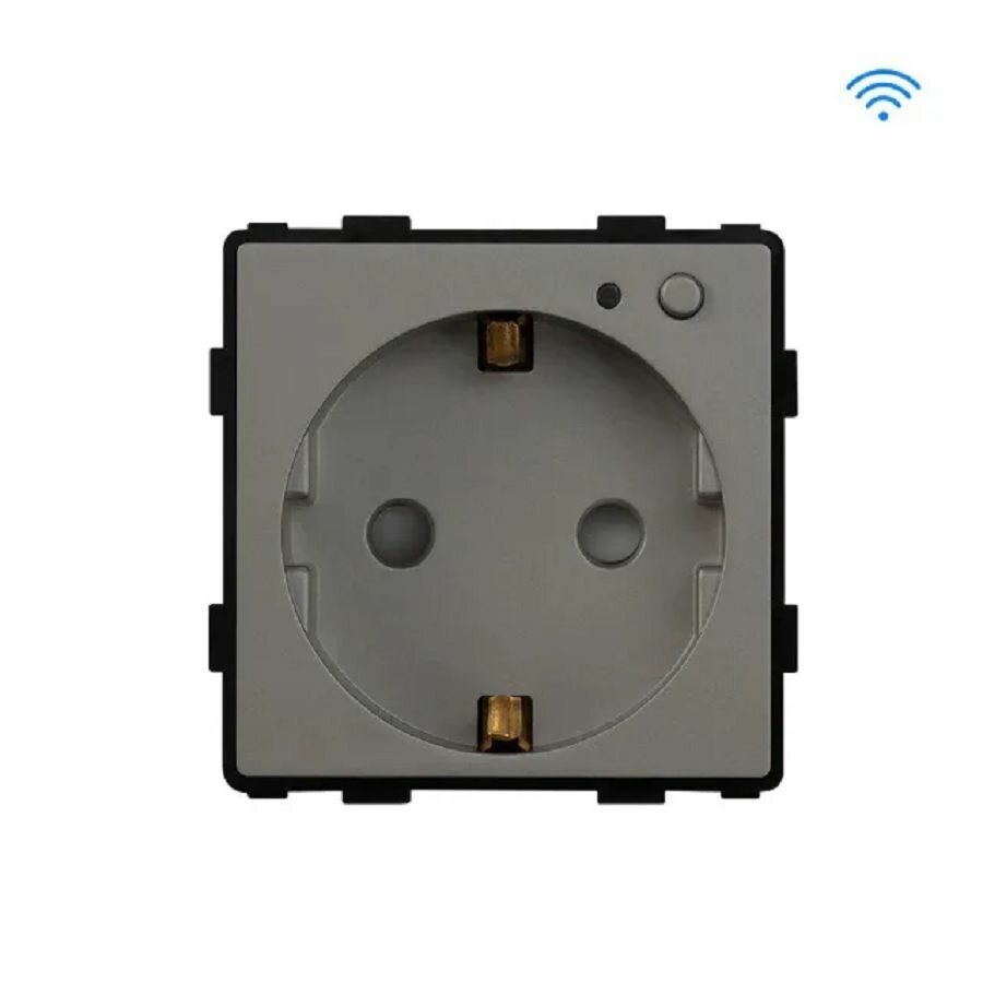 Умная розетка wifi с алисой яндекс таймером KLUST Basic tuya smart life маруся 16а 250в серая