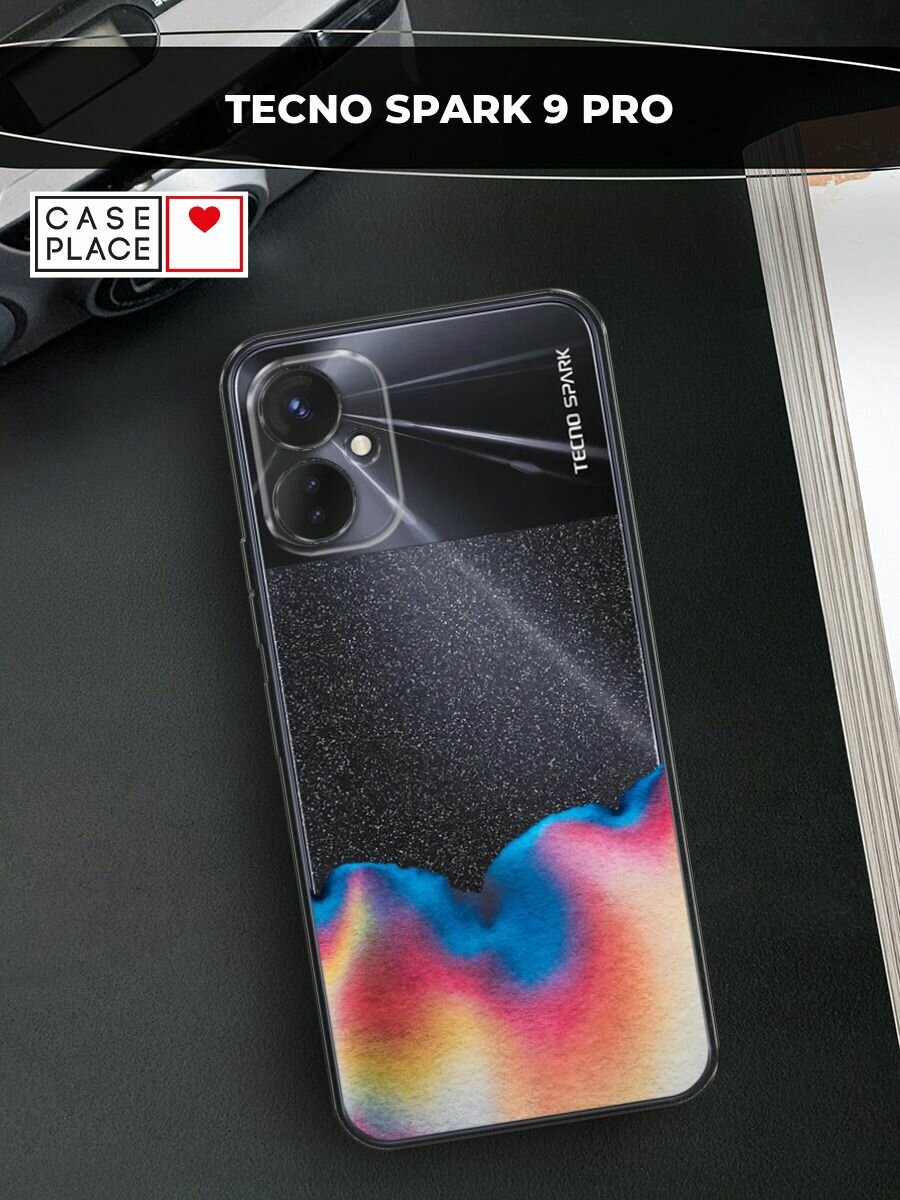 Чехол на Tecno Spark 9 Pro / Техно Спарк 9 Про с принтом Акварельное сочетание, прозрачный