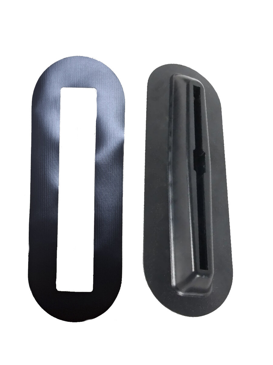 Площадка для плавника SUP US BOX + патч для наклеивания площадки плавника SUP доски черный 34*12.5 см