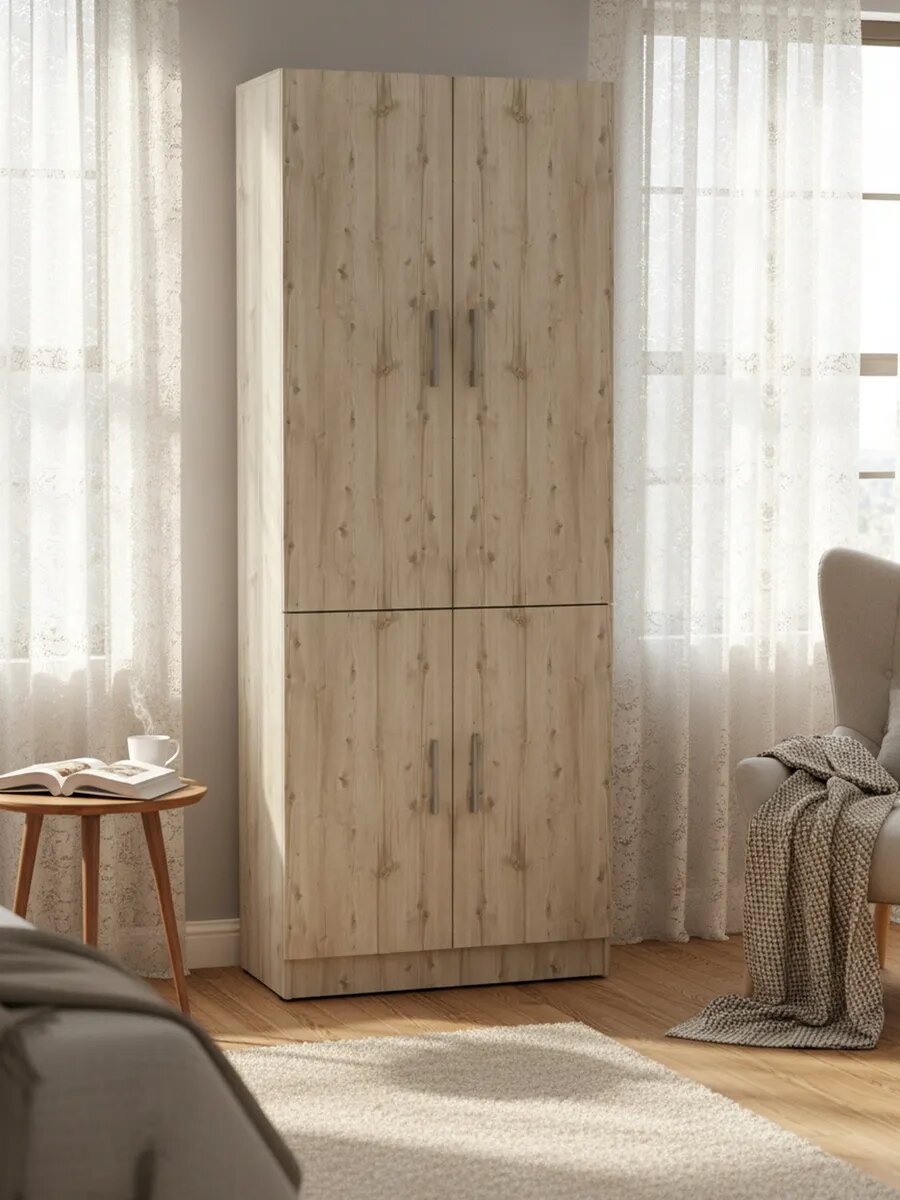 Деревянный распашной шкаф FRESTER с полками для одежды в спальню, от производителя