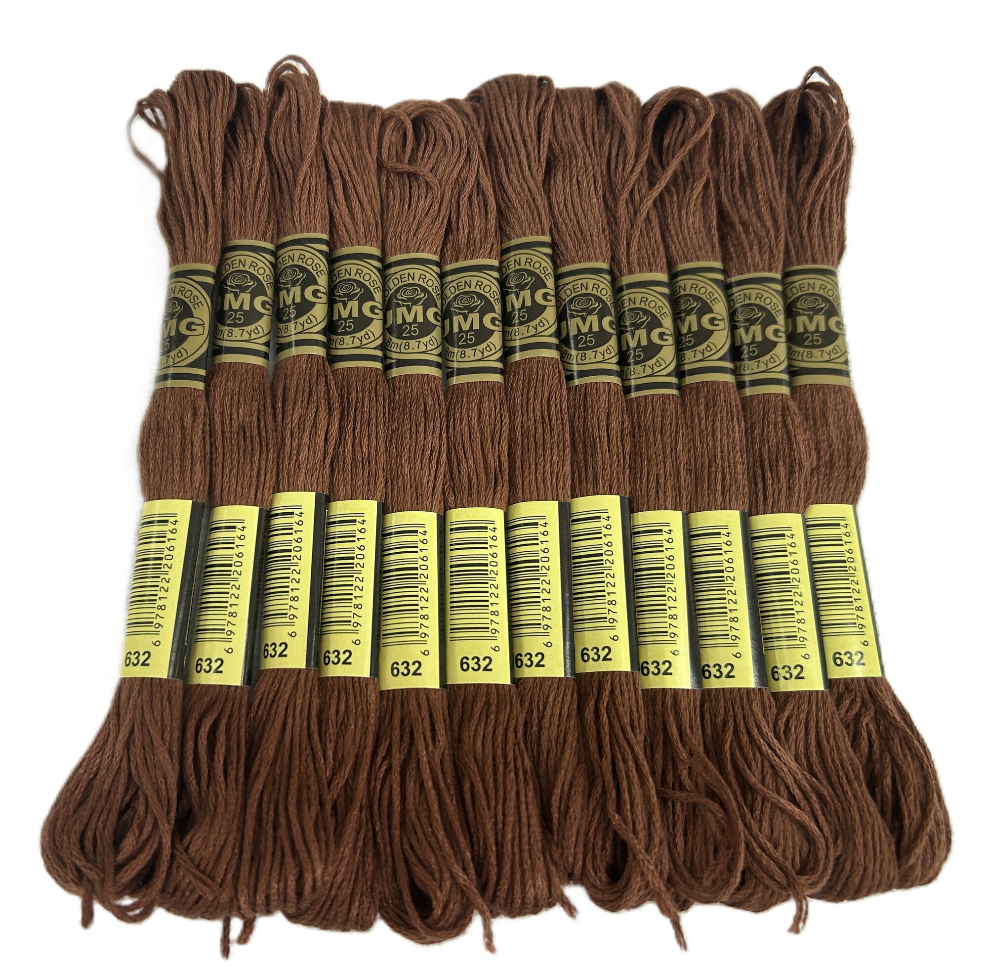 Нитки для вышивания JMC мулине (150-3866) 100% полиэфир 12 штук x 8 м