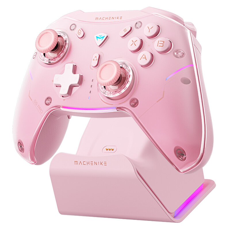 Геймпад MACHENIKE, pink, для игр, портативный, удобный, совместимость с ПК и консолью
