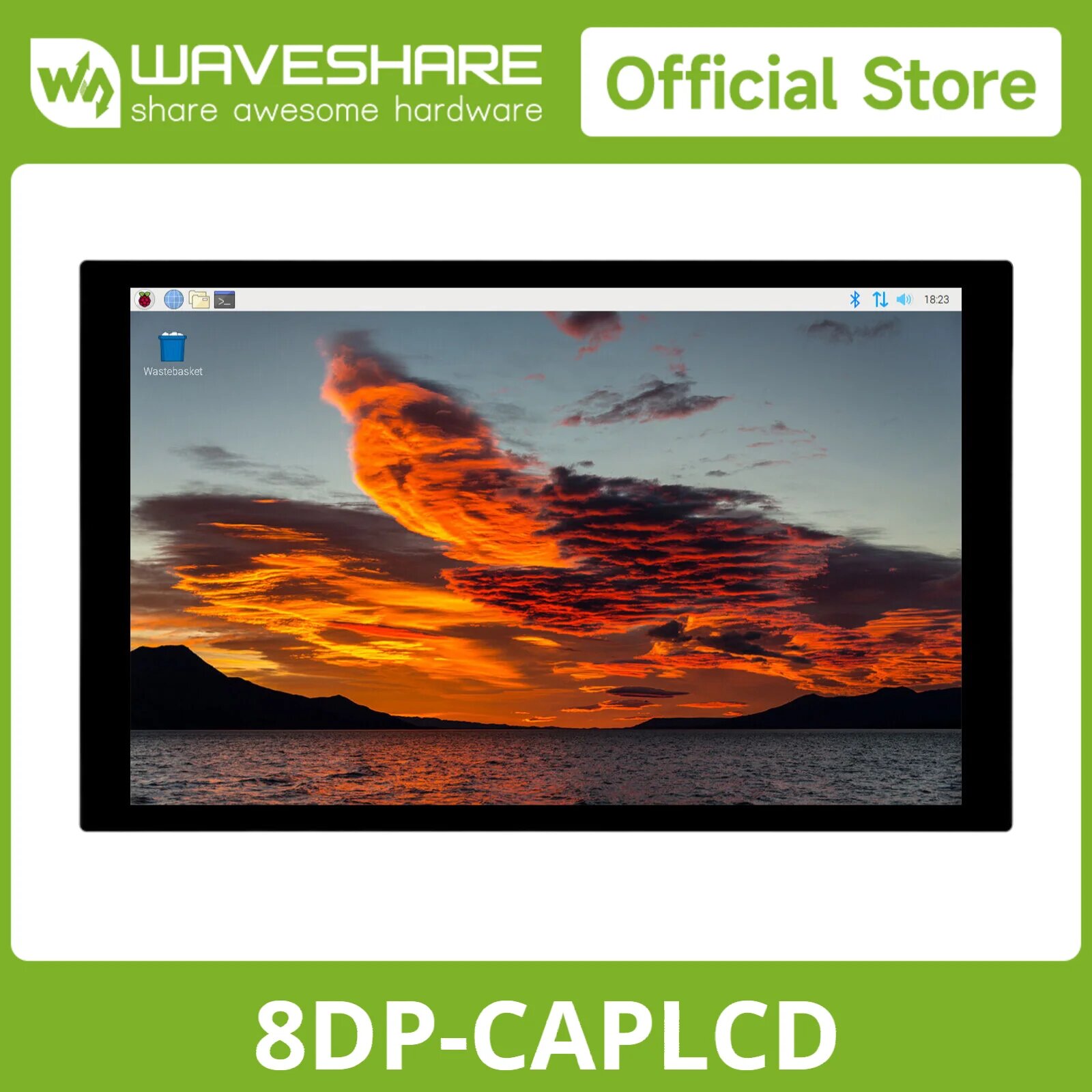 Waveshare 8-дюймовый сенсорный дисплей 1280x800 IPS HDMI для Raspberry Pi