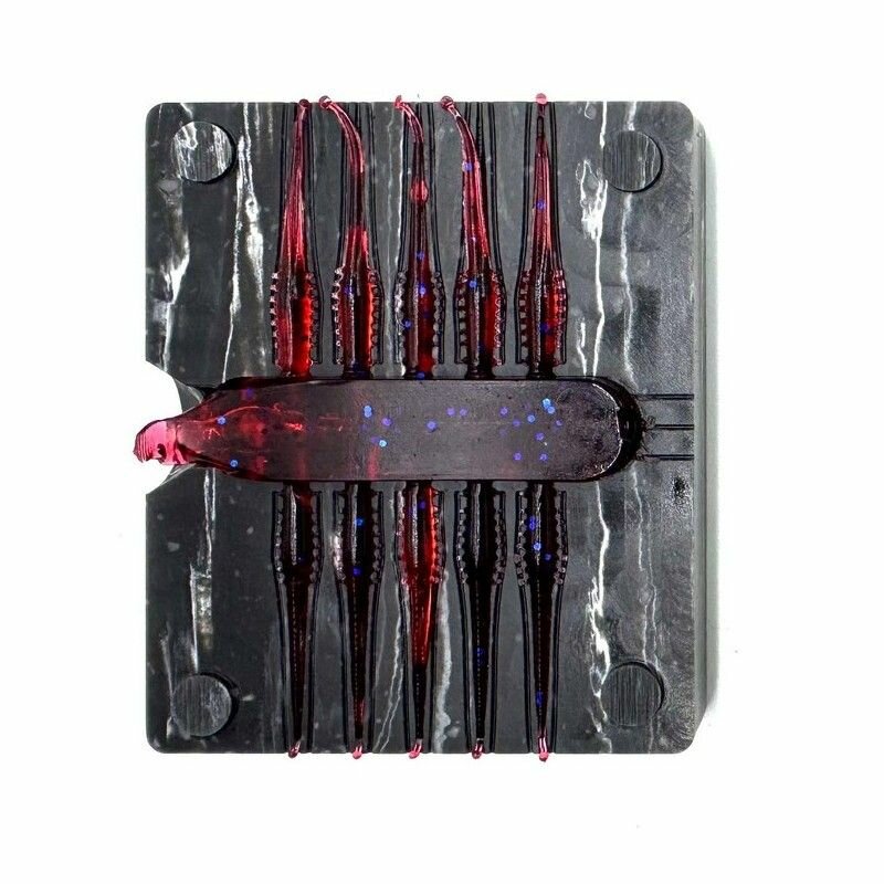 Форма для литья силиконовых рыболовных приманок Fina FS 300.1 1", 25mm ,10 мест