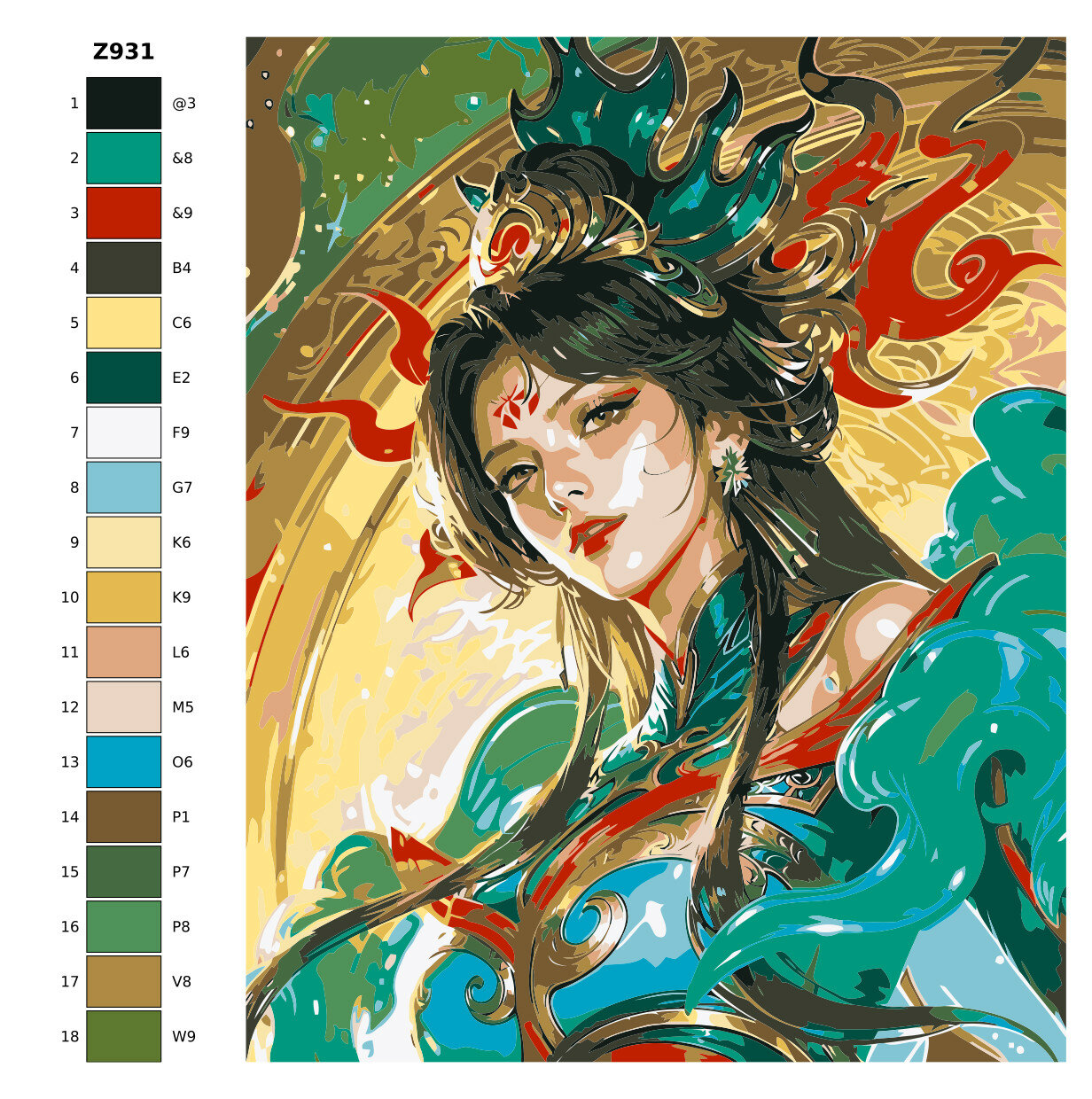 Картина по номерам Z-931 "Mobile Legends: Зетиан" 40х50