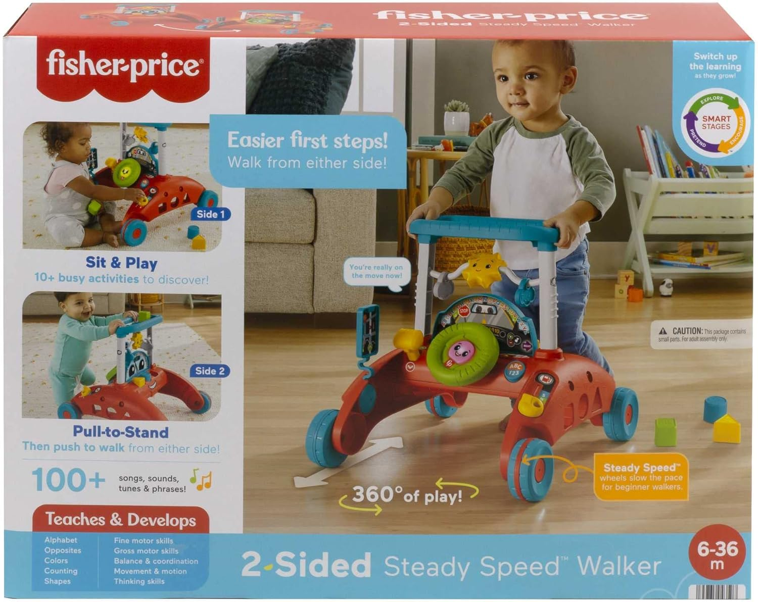 Двухсторонние ходунки Fisher-Price "Первые шаги" HJP47