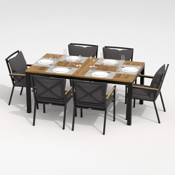 Обеденная группа садовой мебели TELLA FESTA plus каркас карбон