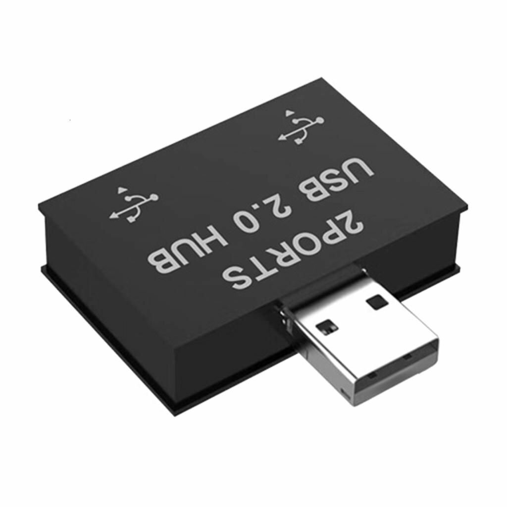 USB-разветвитель 2.0 (M-F-F), Черный