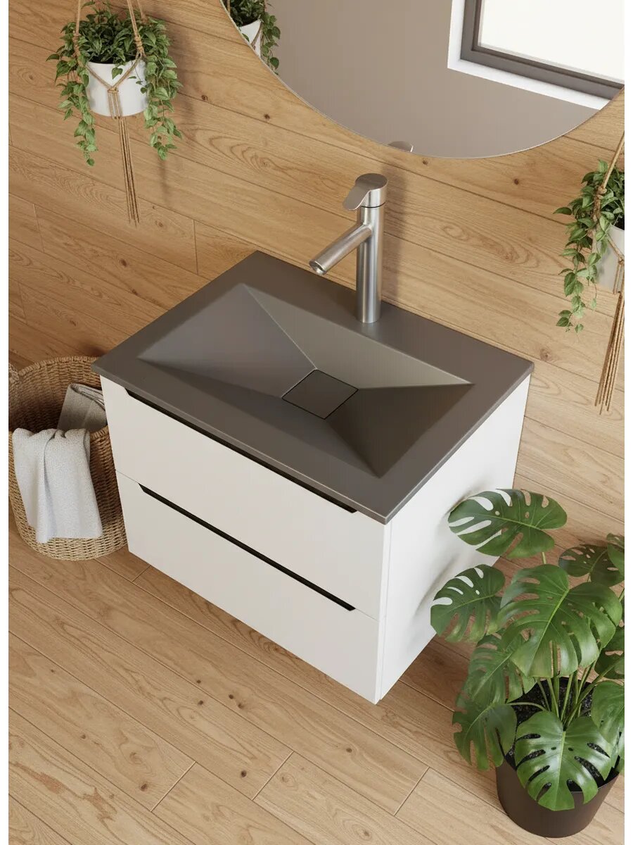 Раковина в ванную Geo 70 см, графит