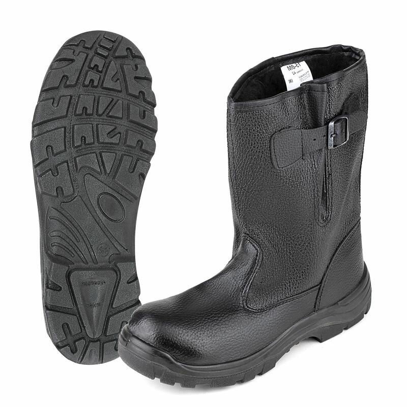 Сапоги рабочие кирзовые утепленные модель 15-0М ПУ из кожи черные размер 46