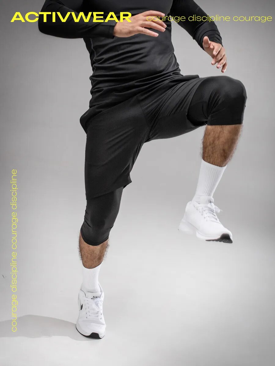 Шорты спортивные шорты с тайтсами