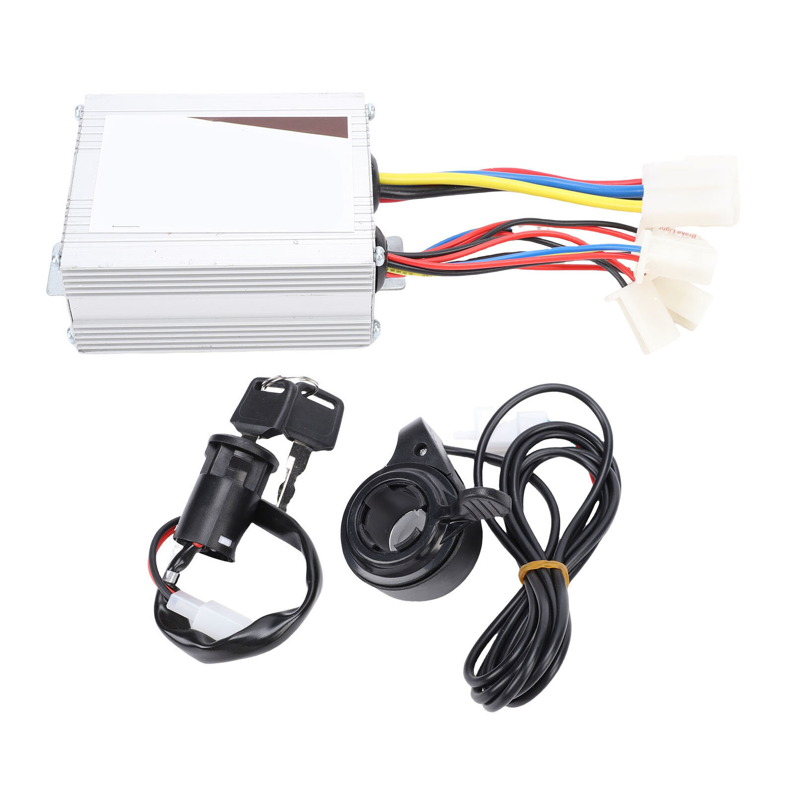 Комплект контроллера для электровелосипеда 24V 500W, щеточный контроллер с ручкой газа и замком зажи