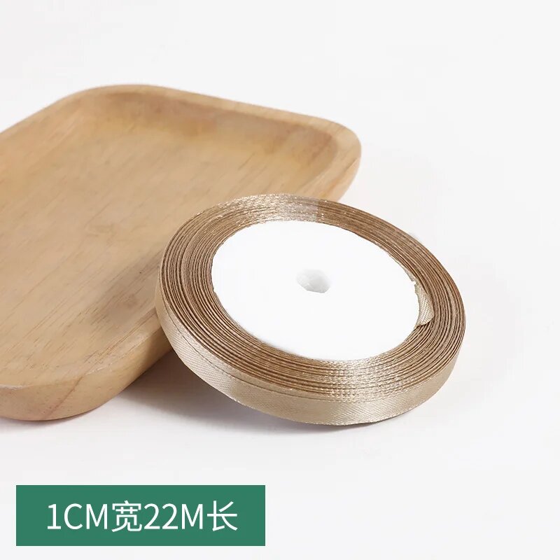 Мerylover атласные ленты для декора 6-50 мм 10mm champagne gold