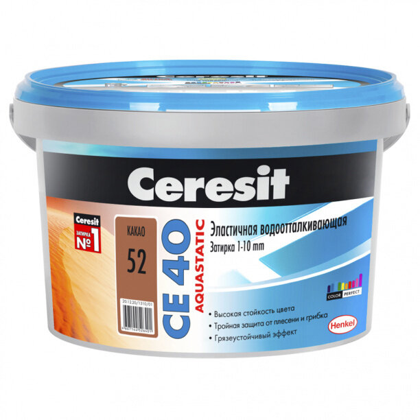 Затирка Ceresit CE 40 1-10 мм какао 2 кг