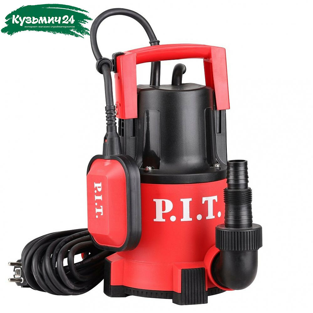 Насос дренажный P.I.T. PSW400-C1, 400 Вт, пластик, чистая вода, напор 7 м, 133 л/мин