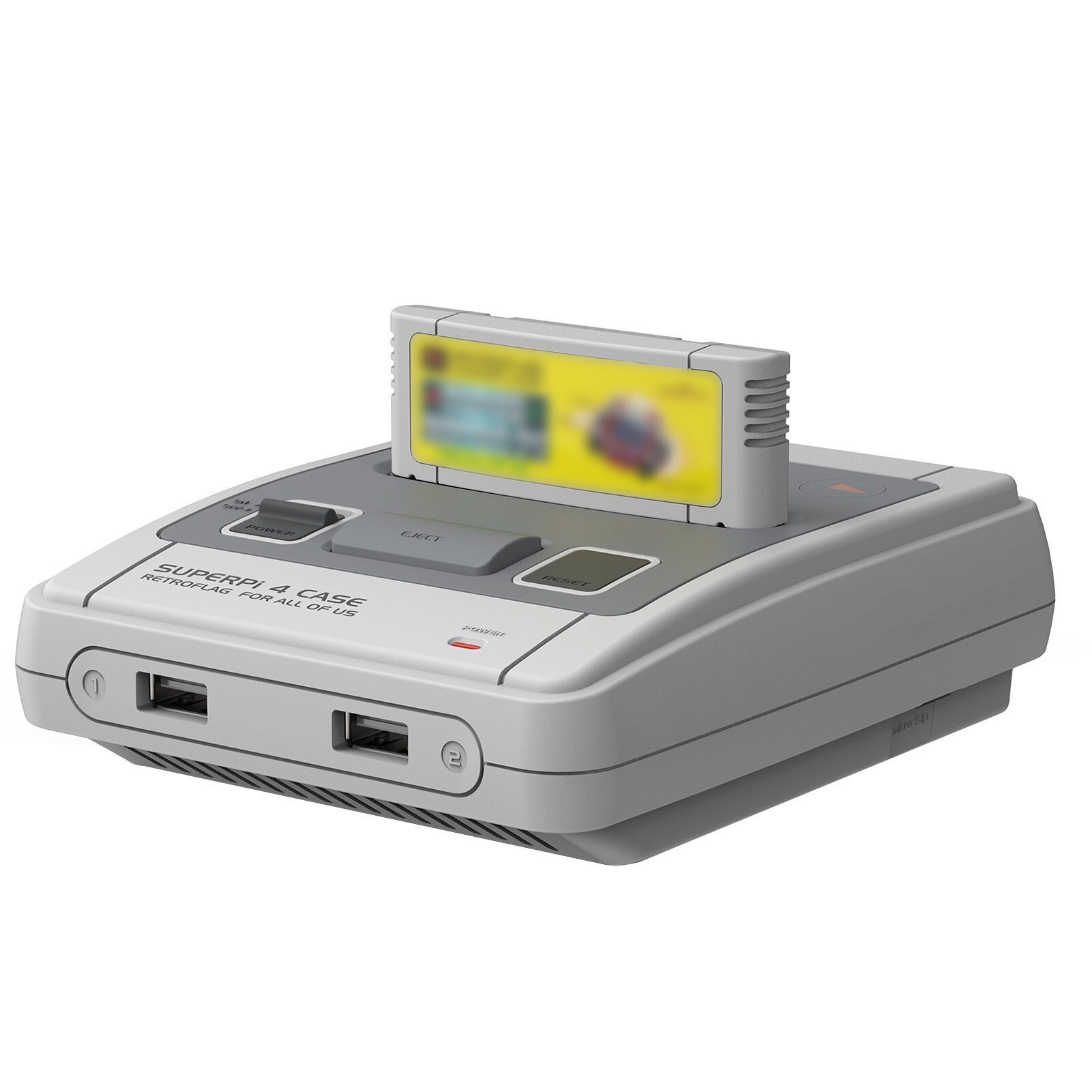 Retroflag SUPERPi CASE-J для Raspberry Pi 4 с безопасным выключением, безопасным сбросом, индикаторной лампой, кардридером, материал пластик, цвет серый, размер 133.1*110мм, вес упаковки 262г, размер упаковки 150*125*47мм, комплект: 1*SUPERPi CASE-J,