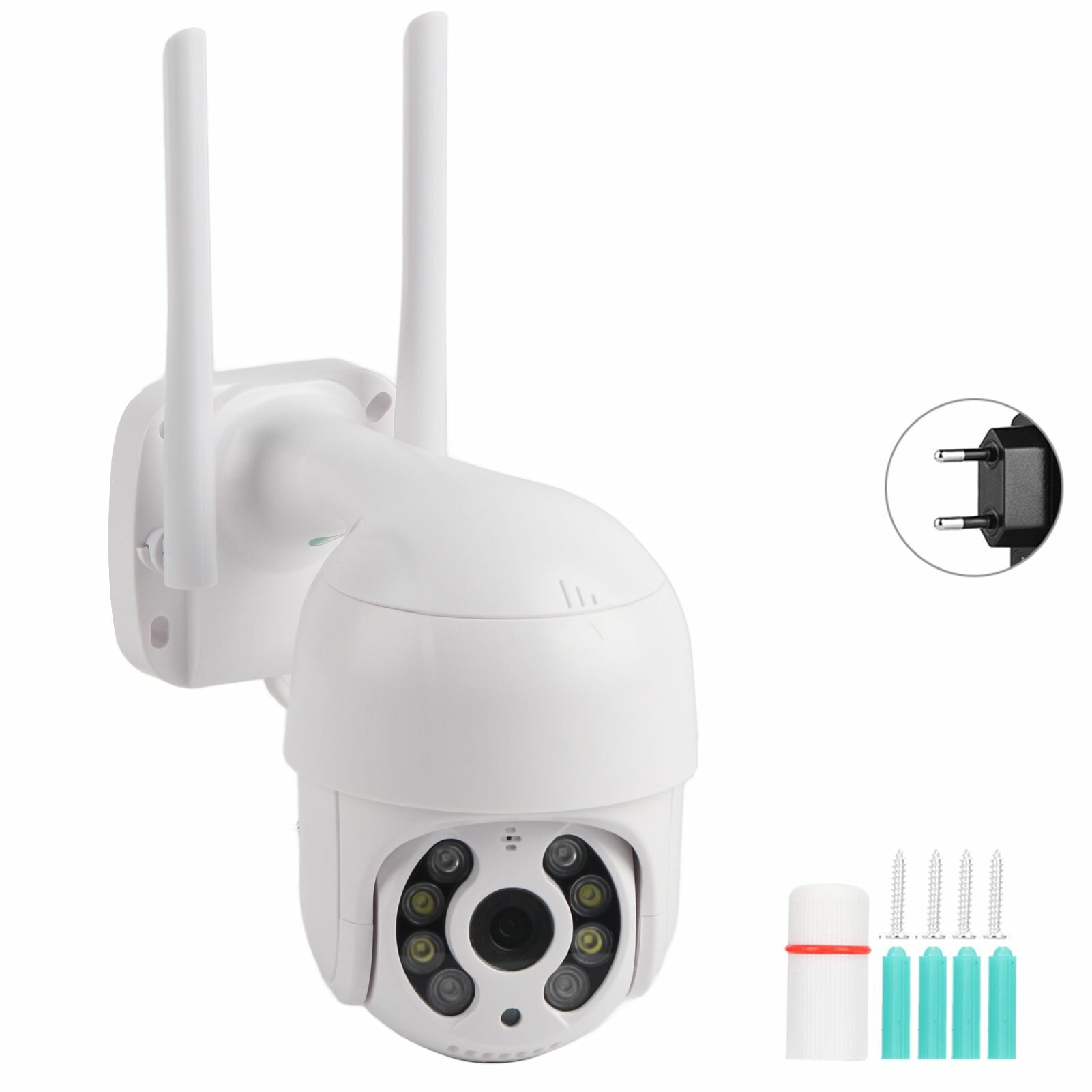2в1 Водонепроницаемая PTZ мини-купольная камера 1080P WiFi с 8 светодиодами, для внутреннего и наружного использования, поддержка Icsee