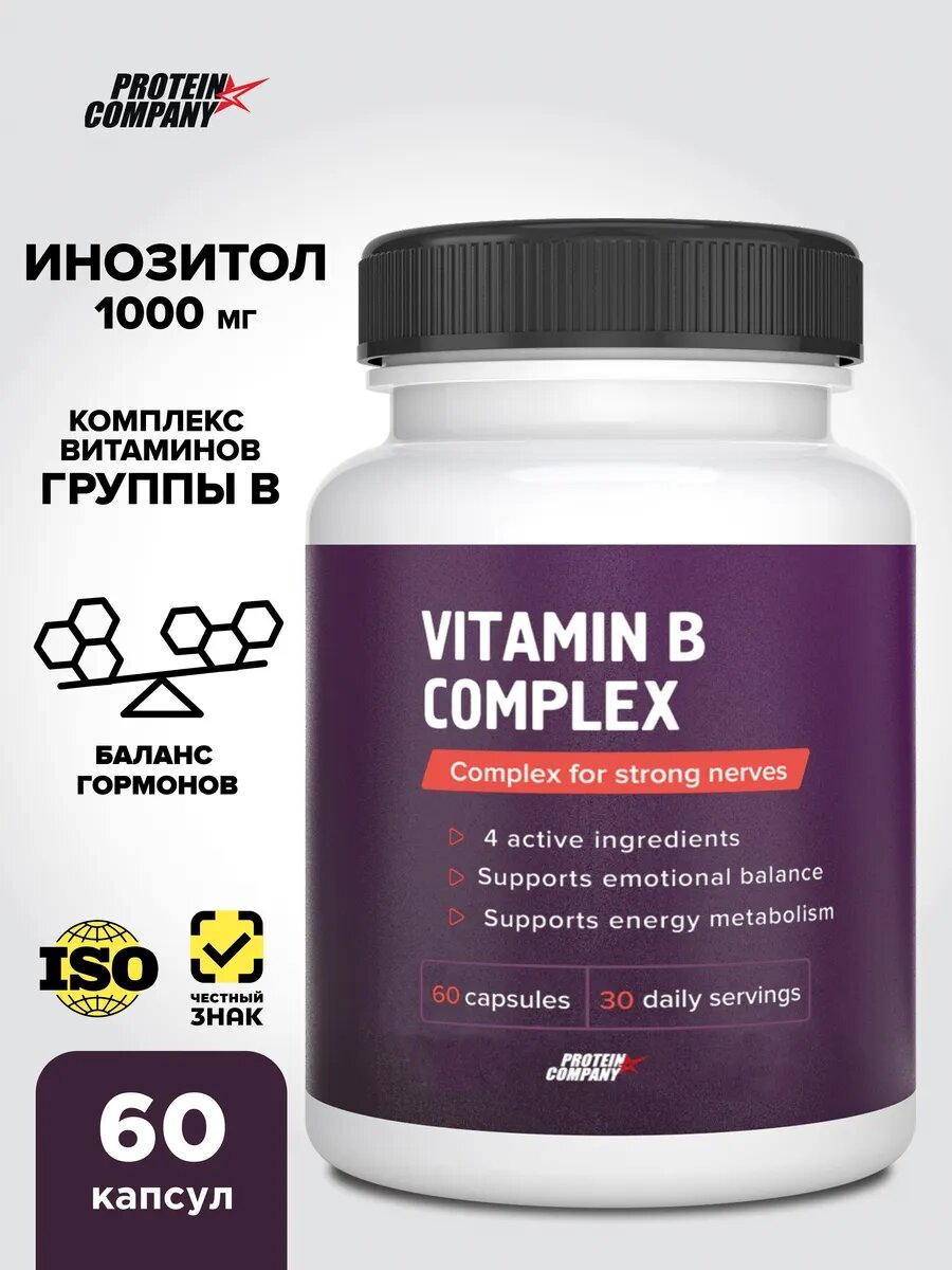 Инозитол 1000 мг + янтарная кислота + витамины группы В, PROTEIN.COMPANY