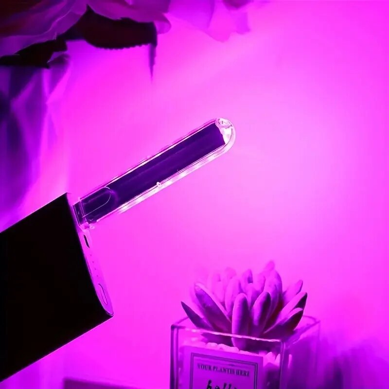 8-светодиодная Ночная Лампа Фиолетового Света, Теплая Лампа Для Чтения, Для Путешествий, Спальни, Атмосферная Лампа