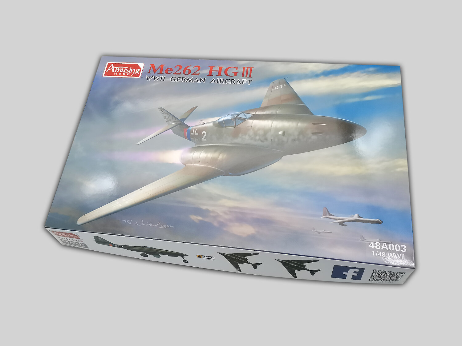 48A005 Amusing Hobby Сборная модель самолёта WWII Немецкие Me262 HGIII Concept 3, масштаб 1/48