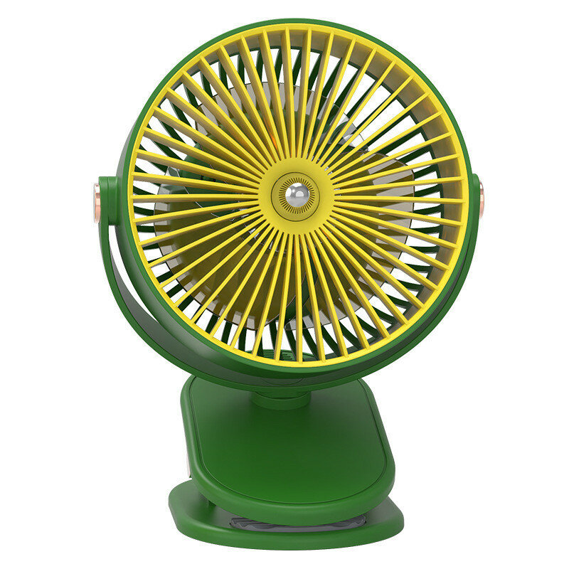 Вентилятор 3 blade clip fan с usb подключением, долговечный аккумулятор, удобный для ежедневного использования, зеленый