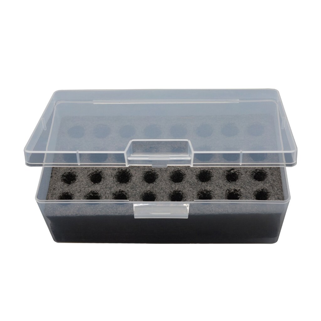 Reusable Clear Battery Case Anti Shock PP Organiser Sleeve Box 16 Individual Slots For 2A 3A Battery Types