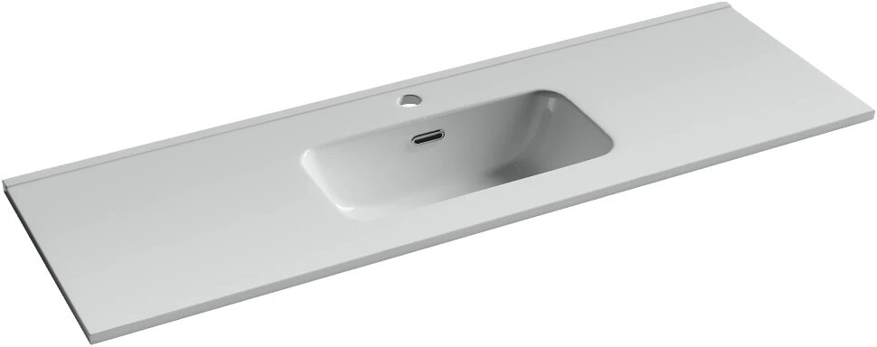 Раковина Ceramicanova Compact CN7028 121x39,5 см, накладная, белый