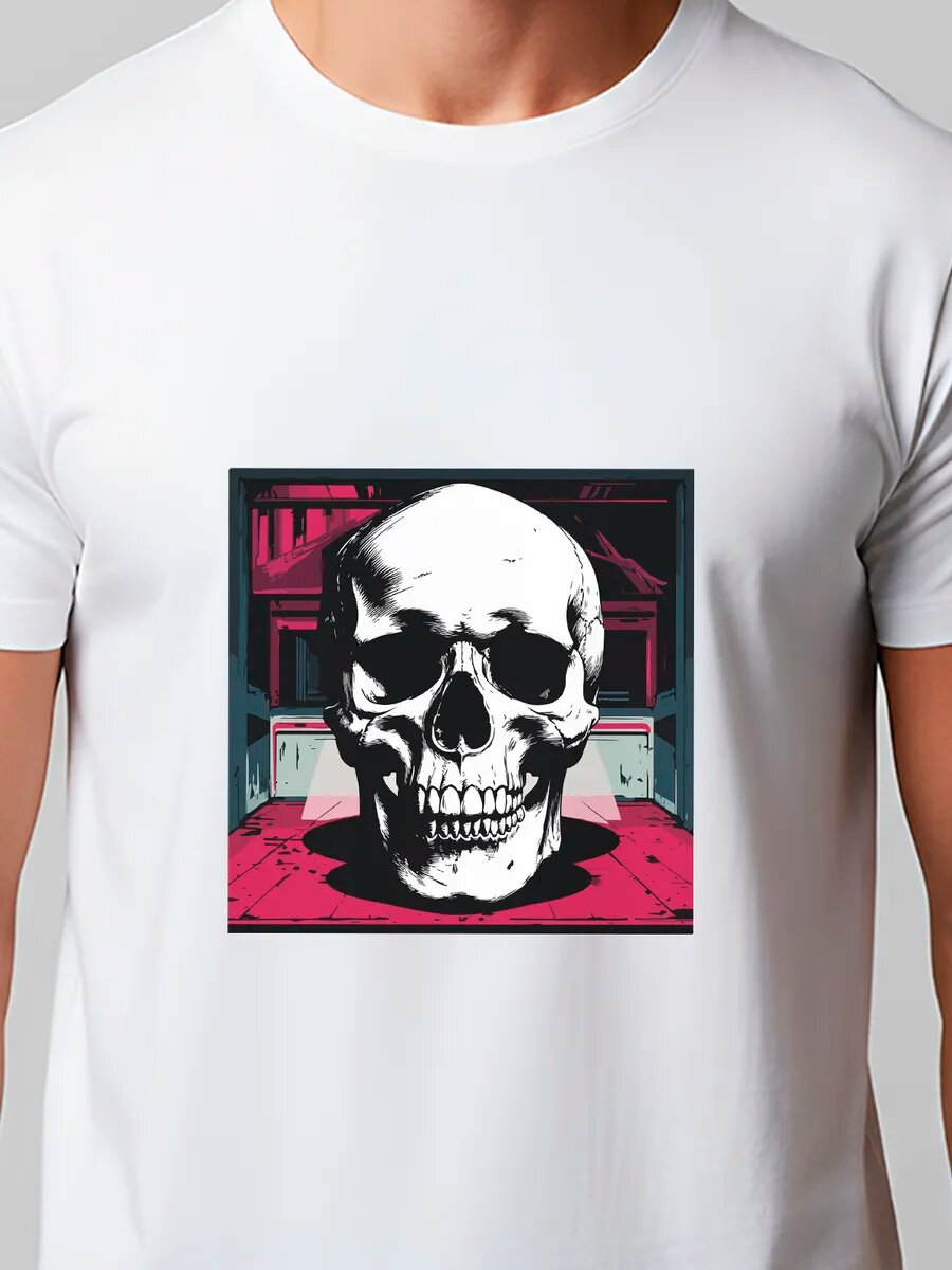 Футболка PRINTSHOT, 1 шт., размер XL, белый