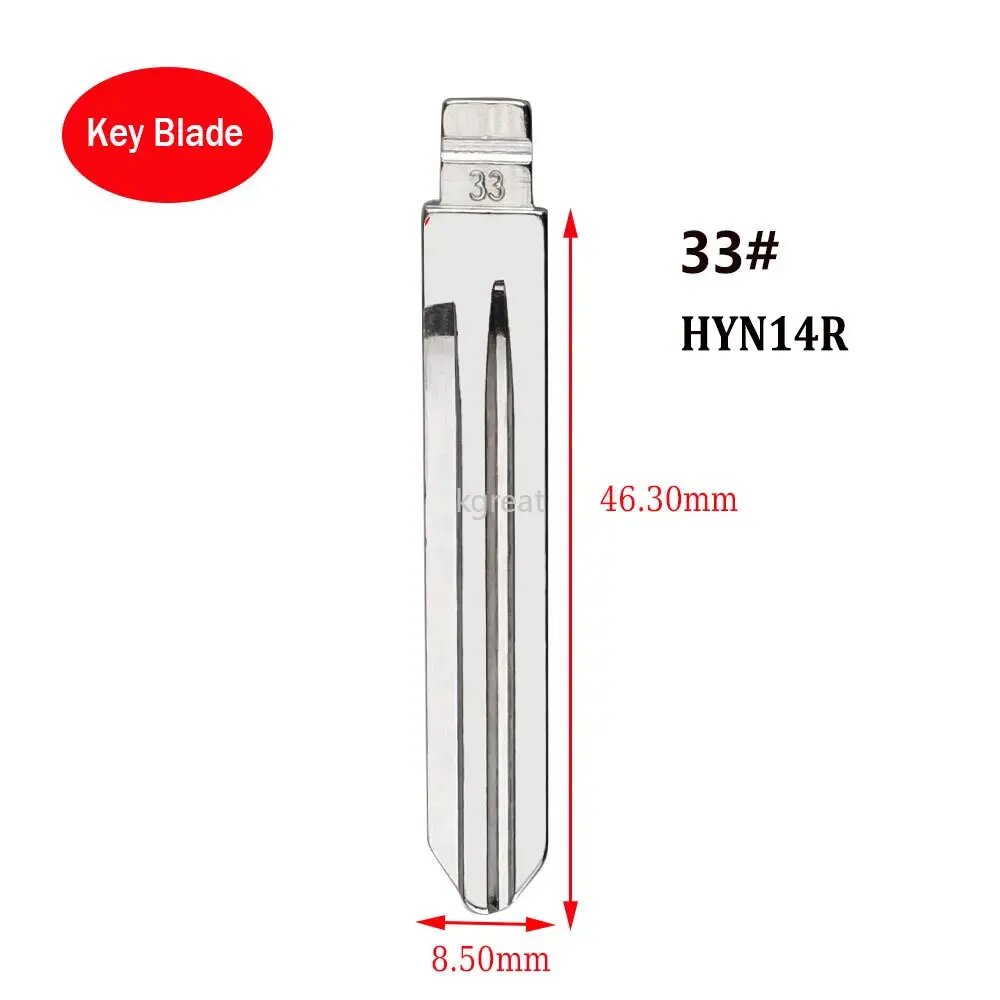 10шт 33 # HYN14R Flip Blank KD Key Blade HYN14RFH для Hyundai Accent HYN14RFH Key Blade для Keydiy Xhorse VVDI Пульты дистанционного управления Заготовка ключа