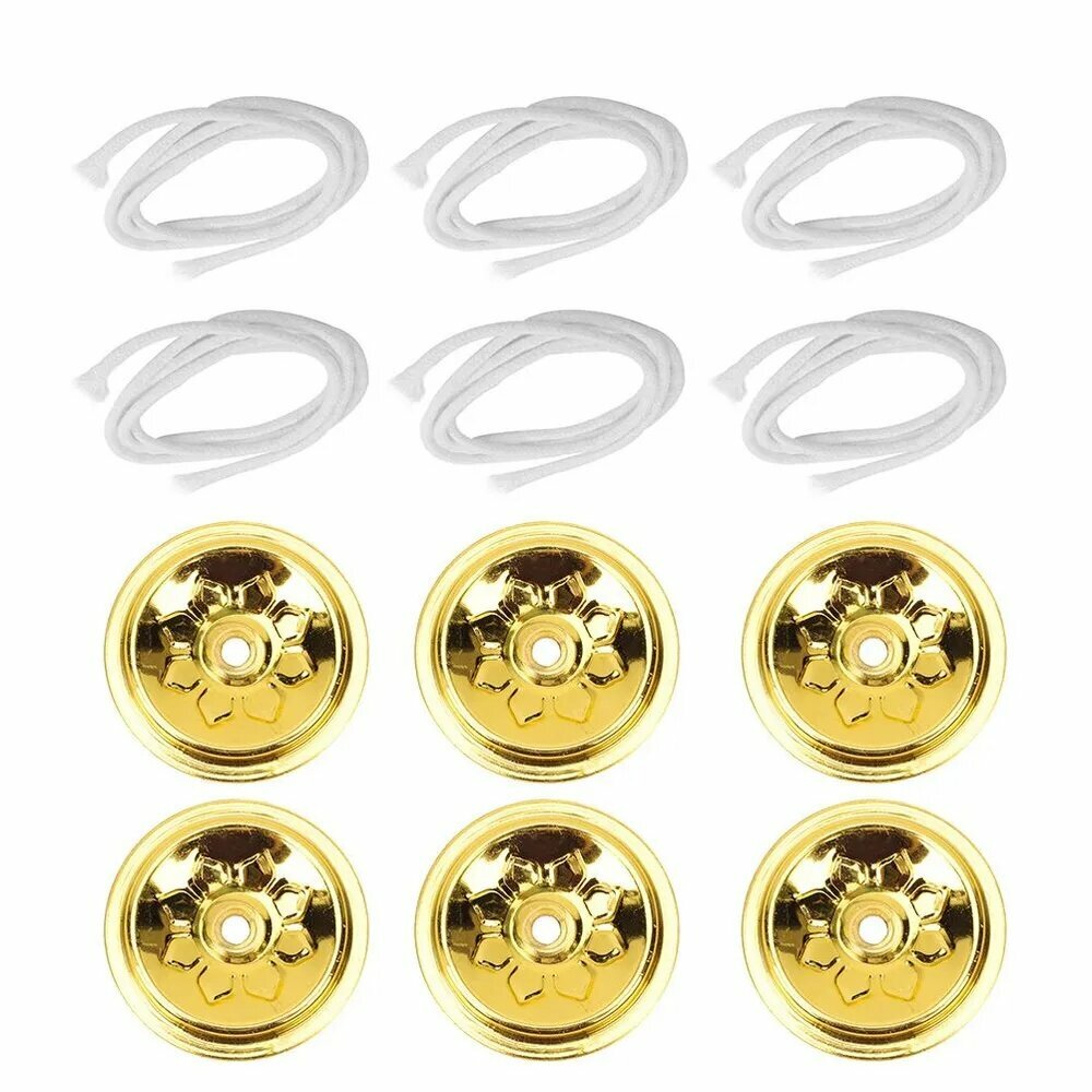 Фитиль Из Стекловолокна Для Масляной Лампы, Золотой, Прочный, 1 Комплект, Безопасен Для Длительного Использования