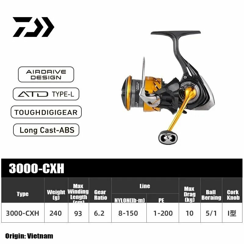 2024 DAIWA REVROS CS LT 3000-CXH 6.2 Катушка для рыболовных снастей