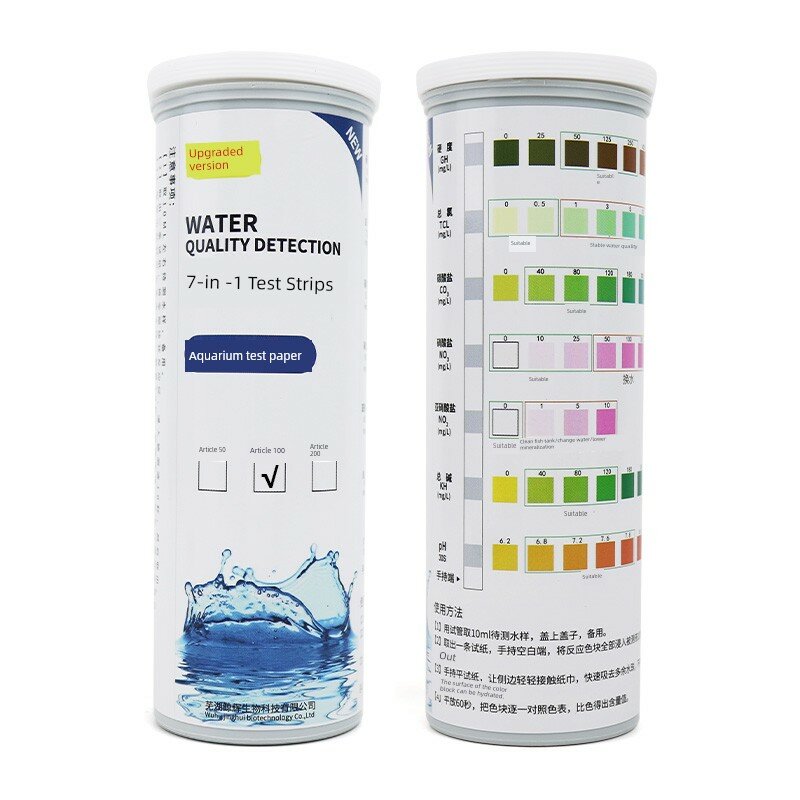 Набор для быстрого анализа качества воды в аквариуме: нитриты, аммиак, азот, pH, жесткость, растворенный кислород,