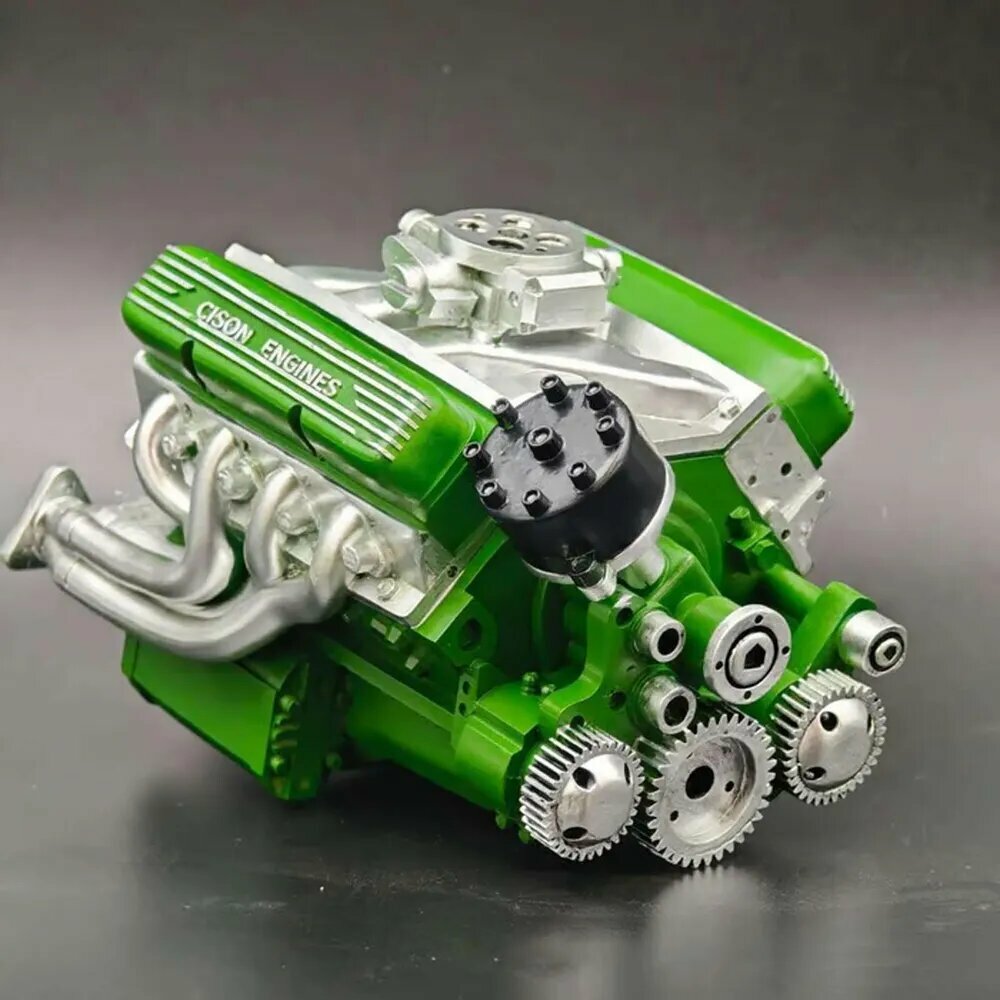 Бензиновый двигатель OHV V8 (1/6 масштаб) 44 см - Детальный конструктор для моделизма