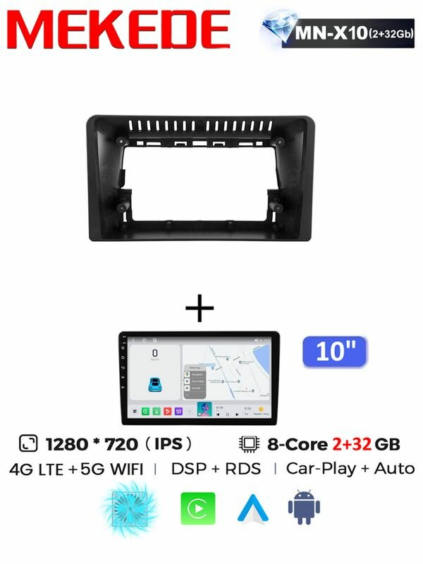 Магнитола 10.2" Mekede MN X10 Pro 2/32 Gb Honda N-BOX 2 JF3/4 2017-2021 Правый руль carplay
