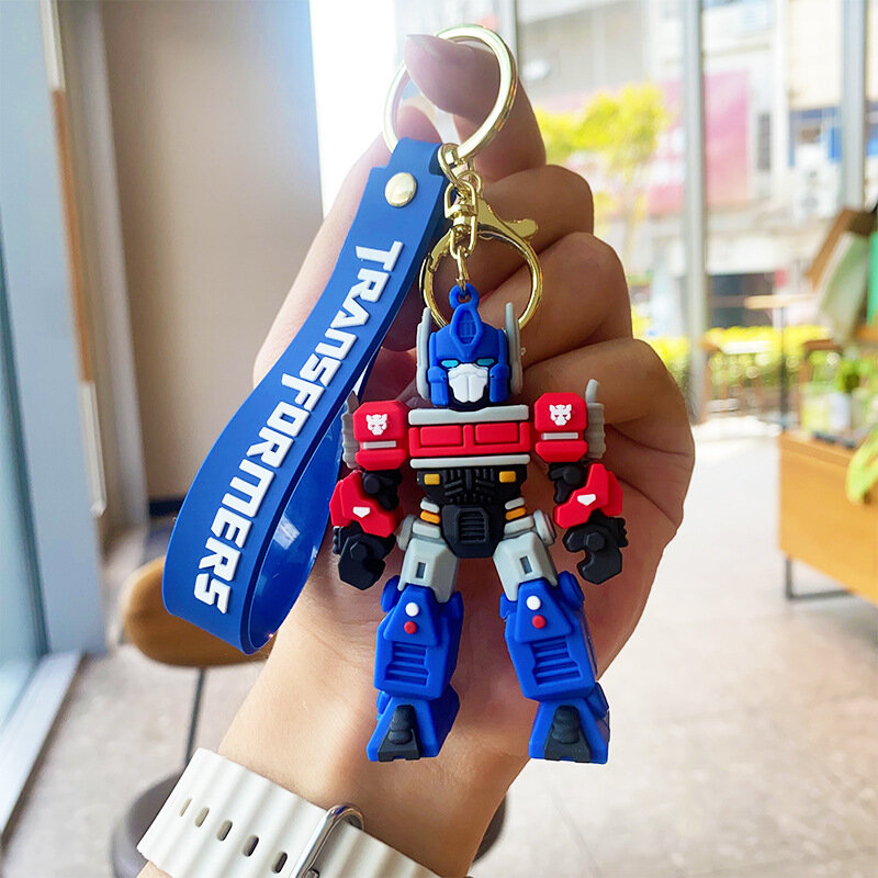 Брелок с изображением Оптимуса Прайма из мультфильма «Трансформеры», креативная 3D-кукла, подвеска для рюкзака, Оптимус Прайм из второго поколения «Трансформеров».