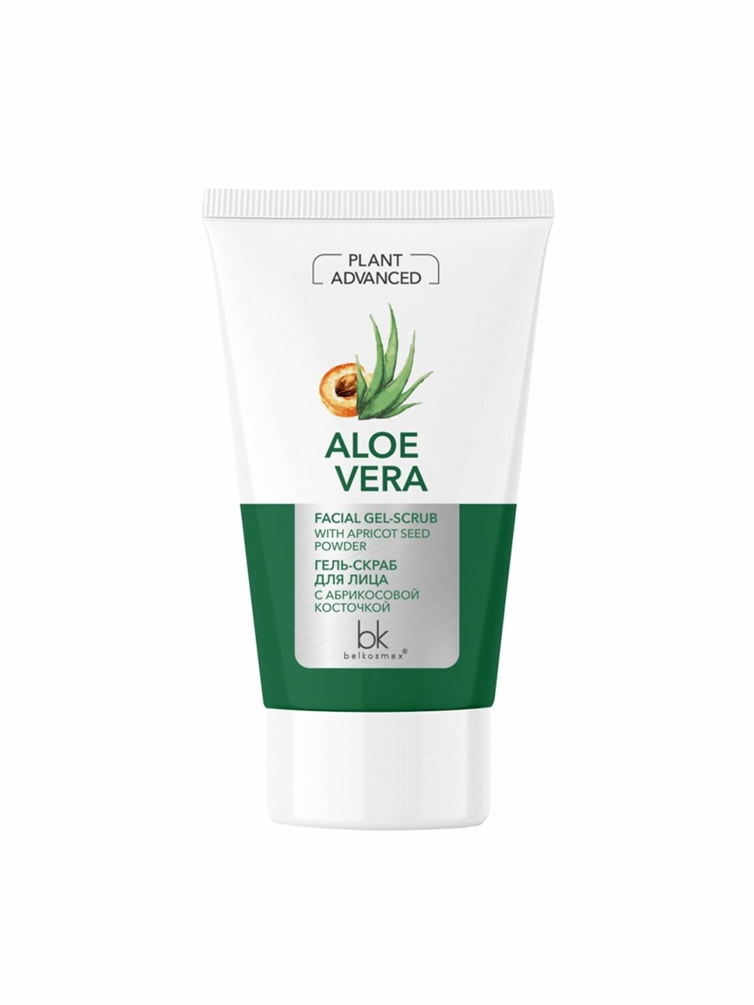 Plant Advanced Aloe Vera Гель-скраб для лица с абрикосовой косточкой 120г