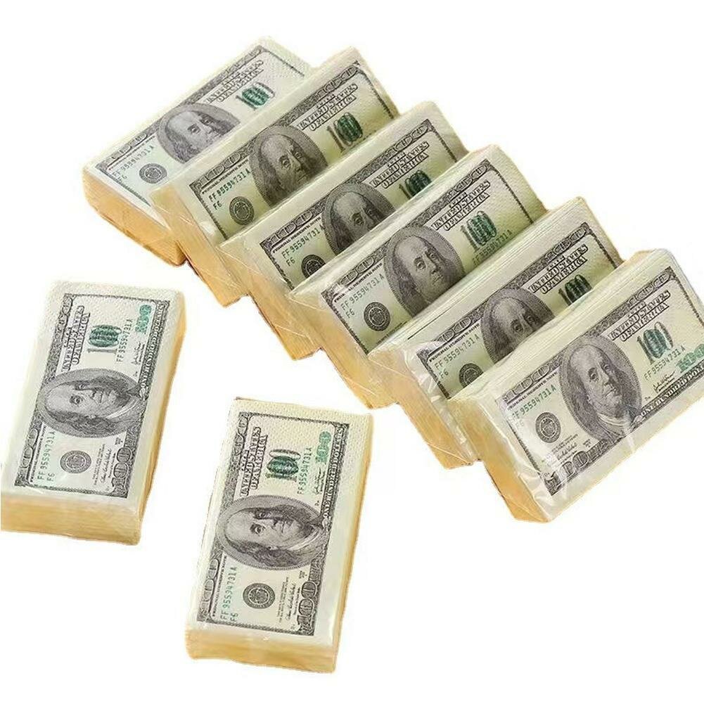 Деньги фальшивые, фейковые, сувенирные игрушечные купюры номинал 100 долларов