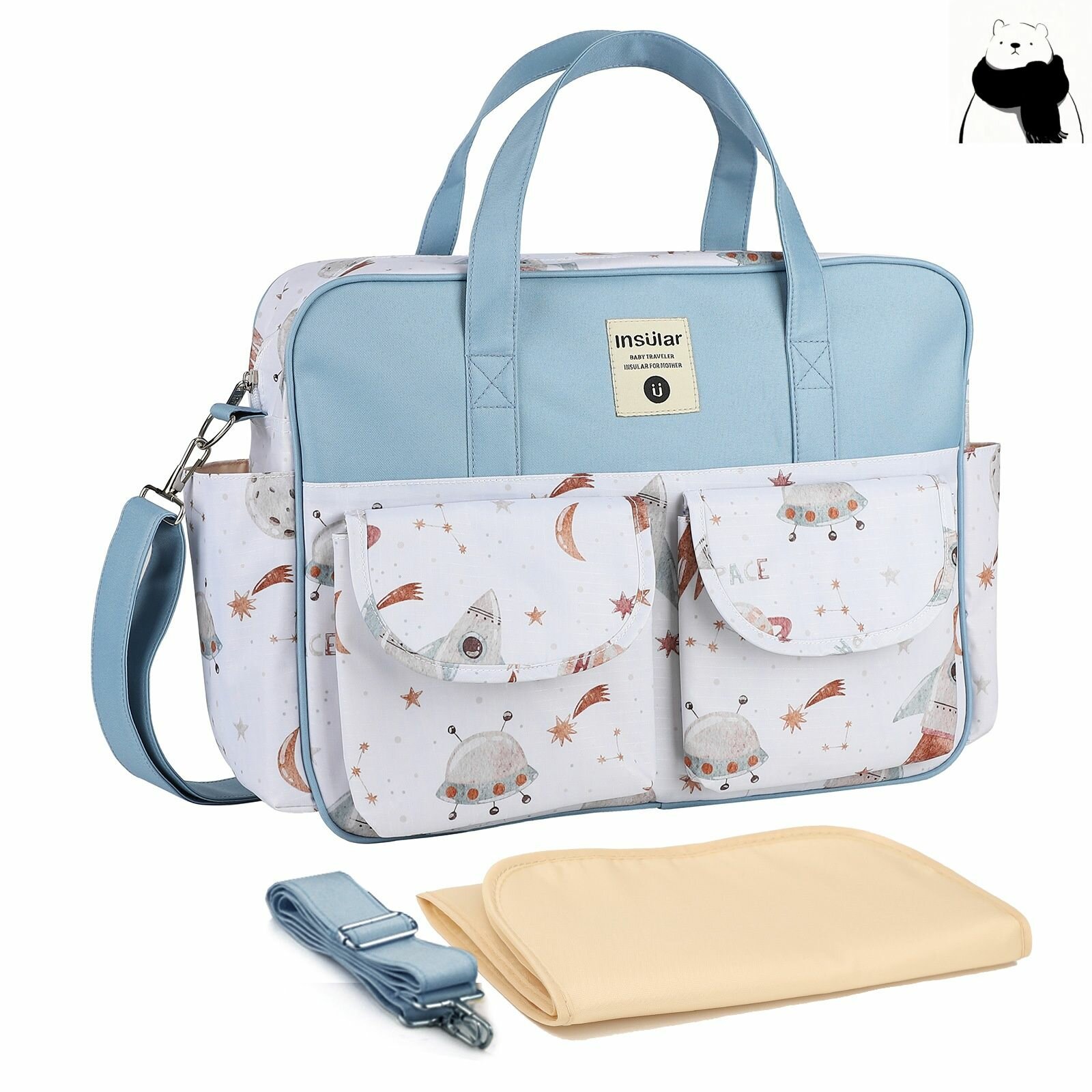 Diaper bag Сумка органайзер для коляски и мамы с термокарманами
