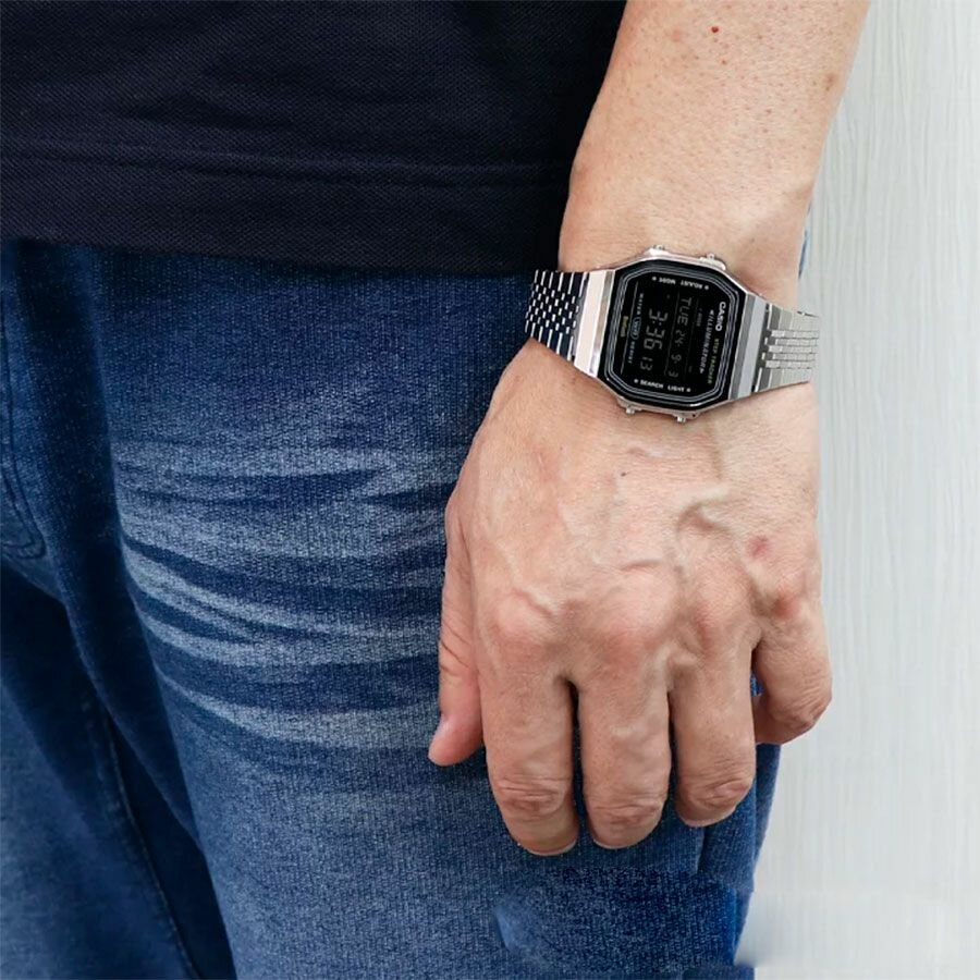 Наручные часы CASIO, черный, серебряный — фото 1