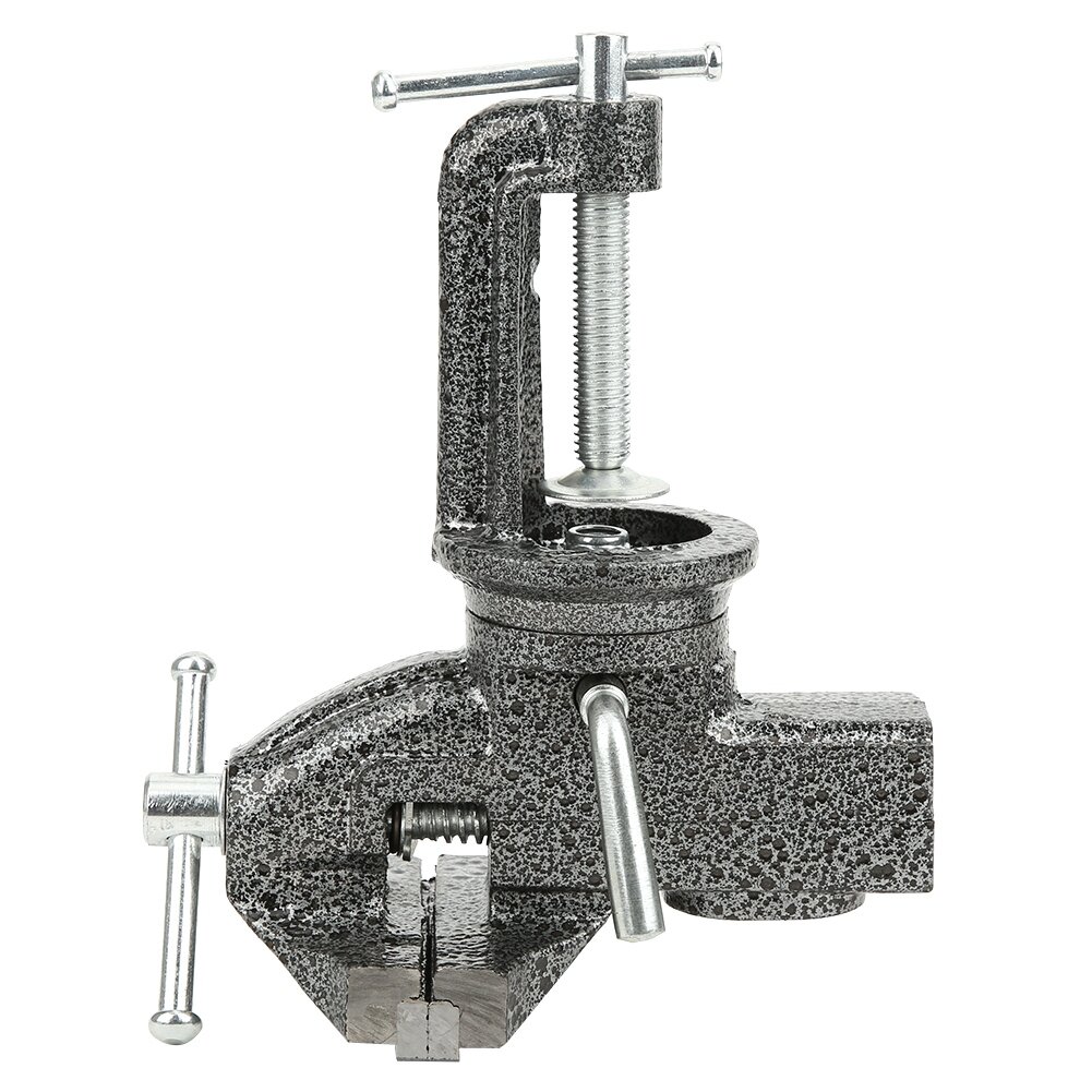 Миниатюрные чугунные тиски с поворотом на 360 градусов, 65 мм, ручной инструмент, аксессуар для сверлильного станка и мастерской.