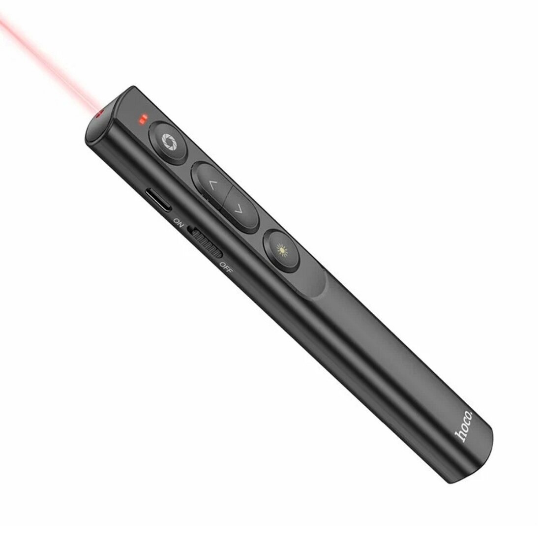Беспроводной презентер Hoco GM201 Wireless Laser Pointer, лазерная указка 100 м, 2.4GHz, черный