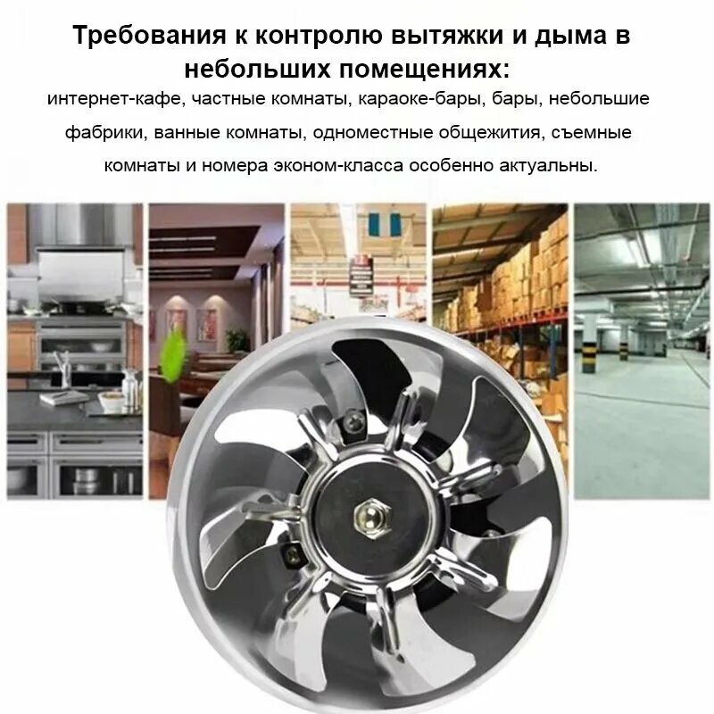 Вентилятор канальный осевой круглый (диаметр 200мм)/приточно-вытяжной вентилятор, Потолочный 8-дюймовый, устойчивость к коррозии