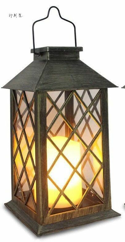 Уличный светильник Шато Аник, на солнечной батарее, с мерцающей свечой, IP44, 28 см