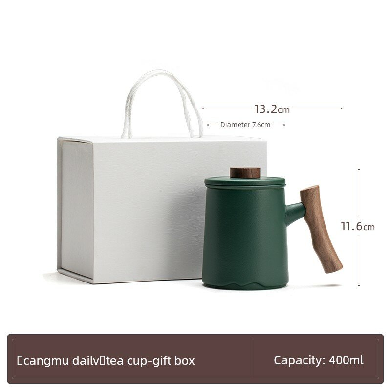 Керамическая кружка из камня и глины с крышкой и фильтром для дома и офиса, чашка для заваривания чая, чашка для питья,