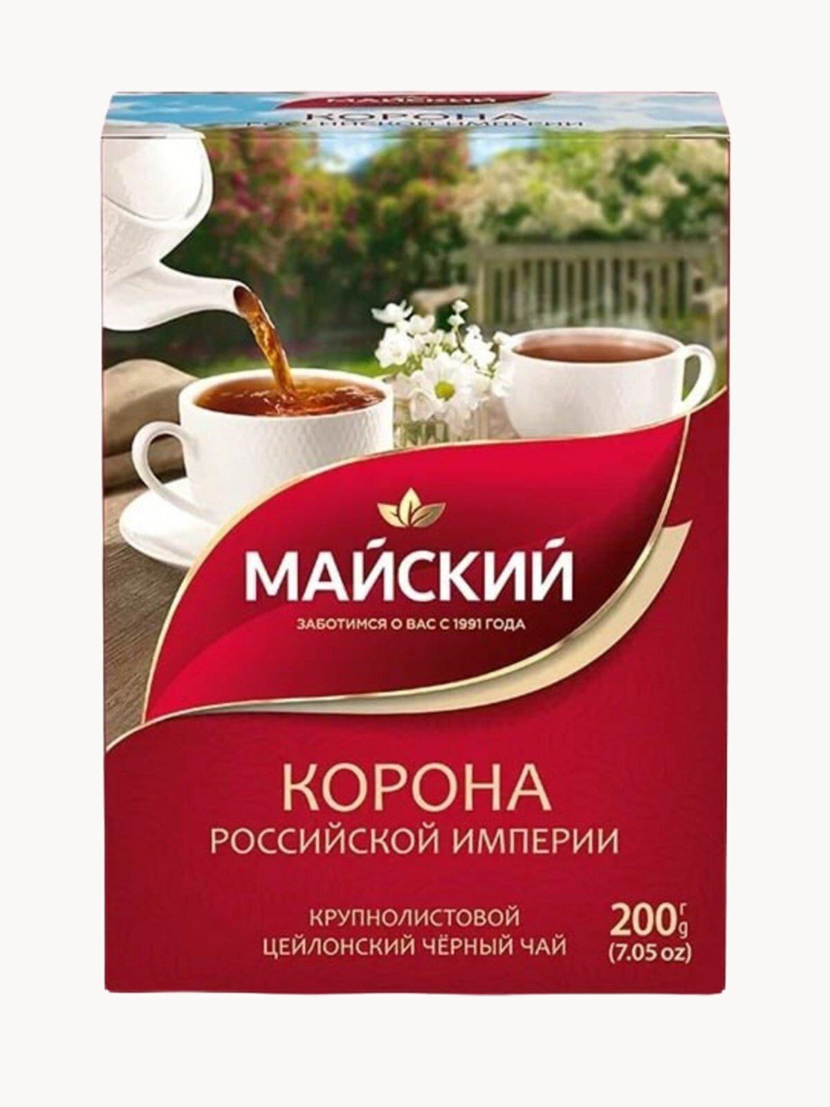 Чай черный крупнолистовой Майский Корона Российской Империи, 200 г