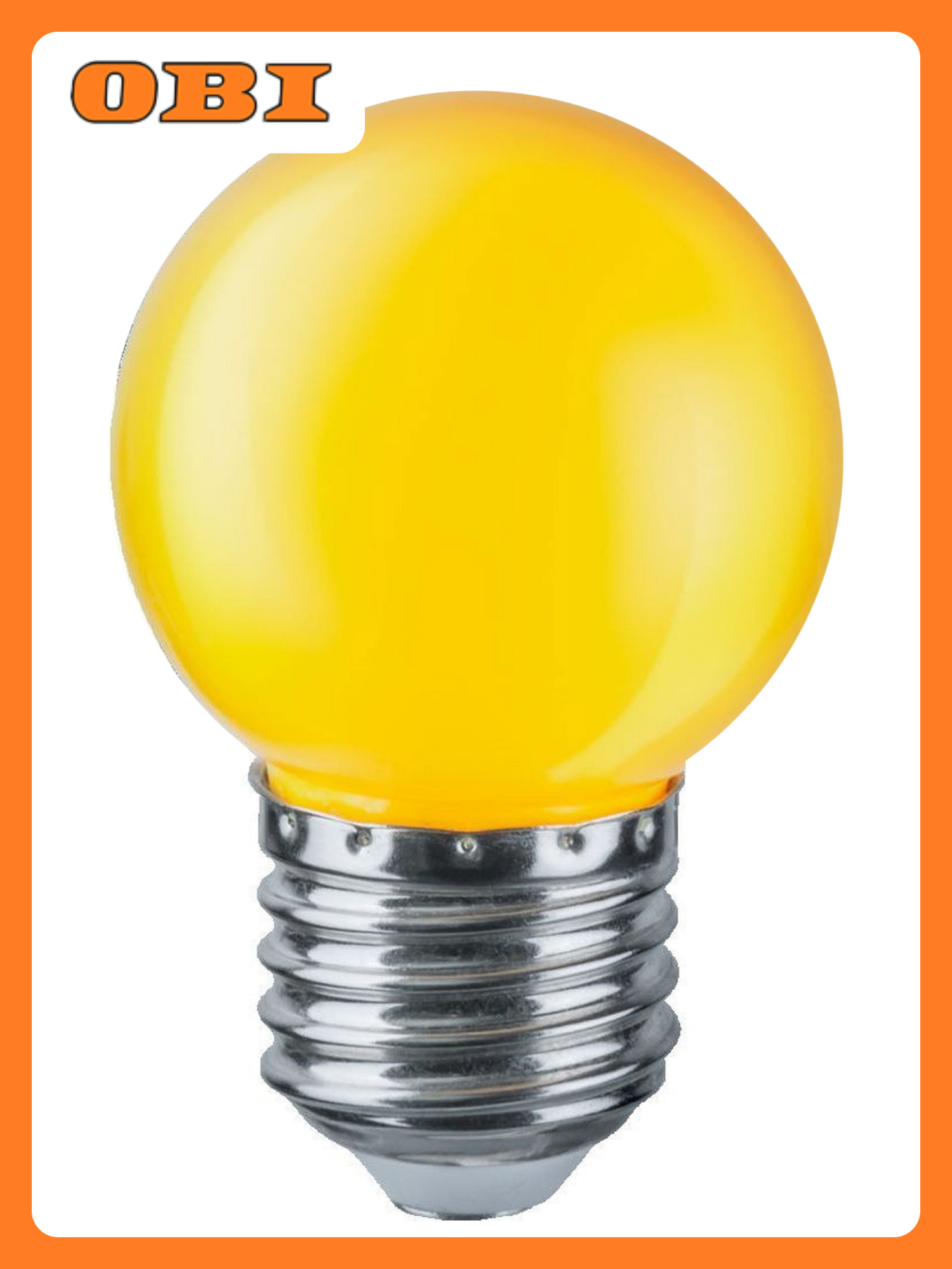 Лампа Navigator NLL-G45-1, цоколь E27, мощность 1Вт, колба шар, желтая