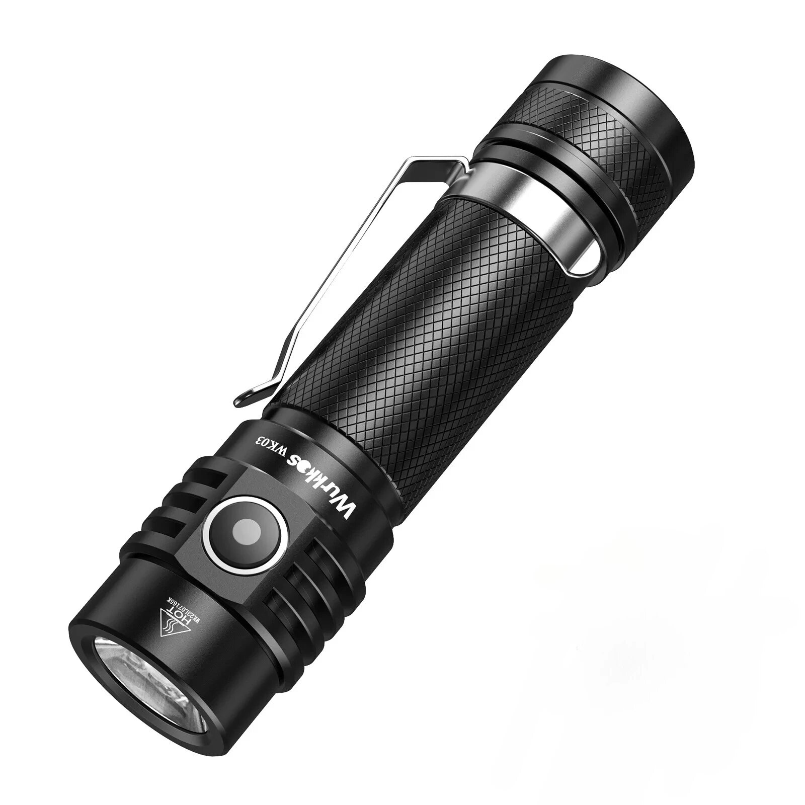 Wurkkos WK03 алюминиевый перезаряжаемый фонарик 1800lm Black, 6000-6500K