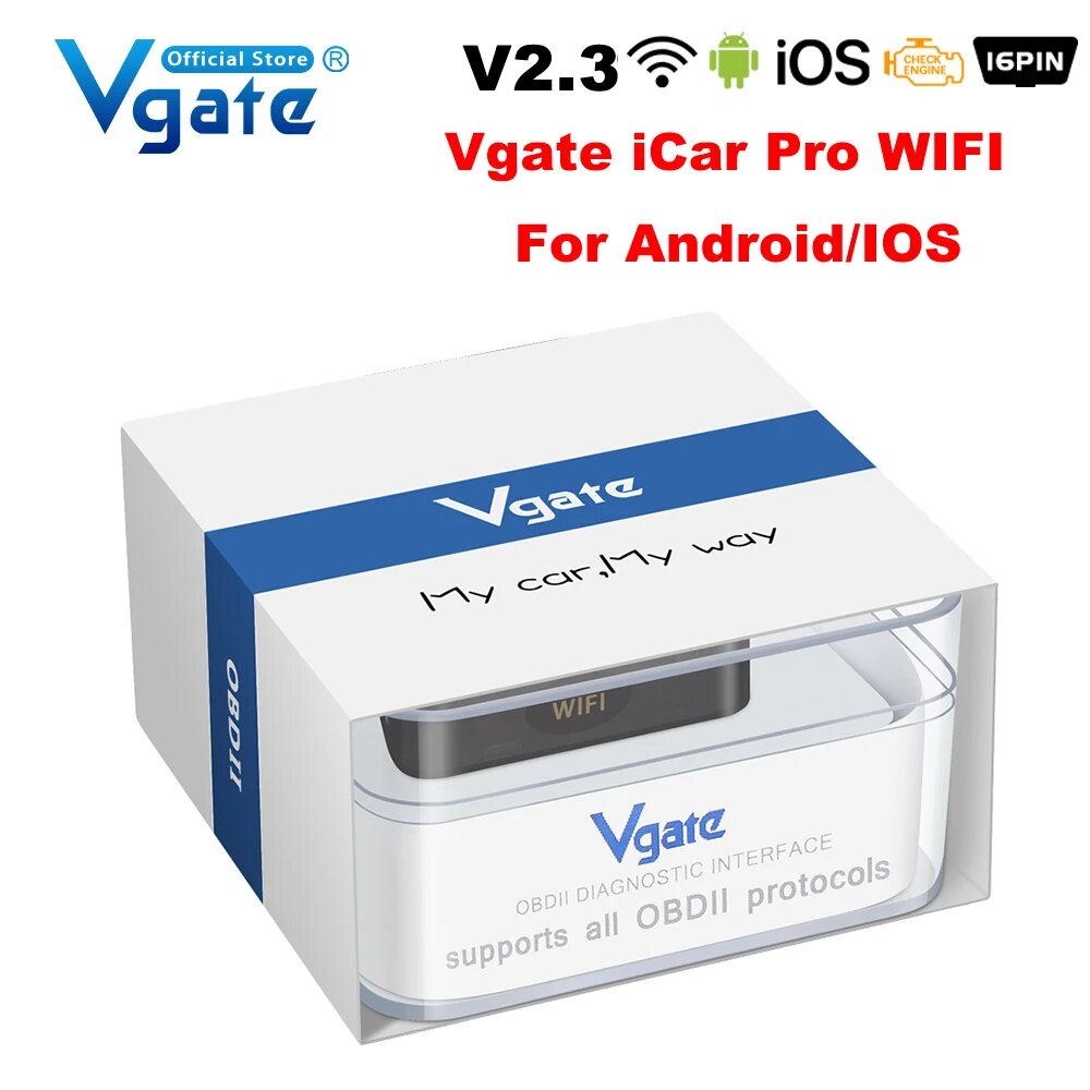Vgate iCar Pro WIFI ELM327 V2.3 Сканер OBD2 Bluetooth 4.0 ELM 327 для Android/IOS Инструмент сканирования OBD 2 OBD2 Автомобильный диагностический инструмент ICAR-P-WIFI