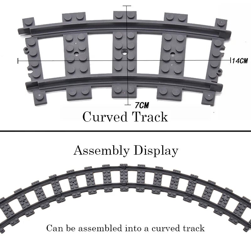 Конструктор поезда Mitty Серый, 10PCS Curved Track